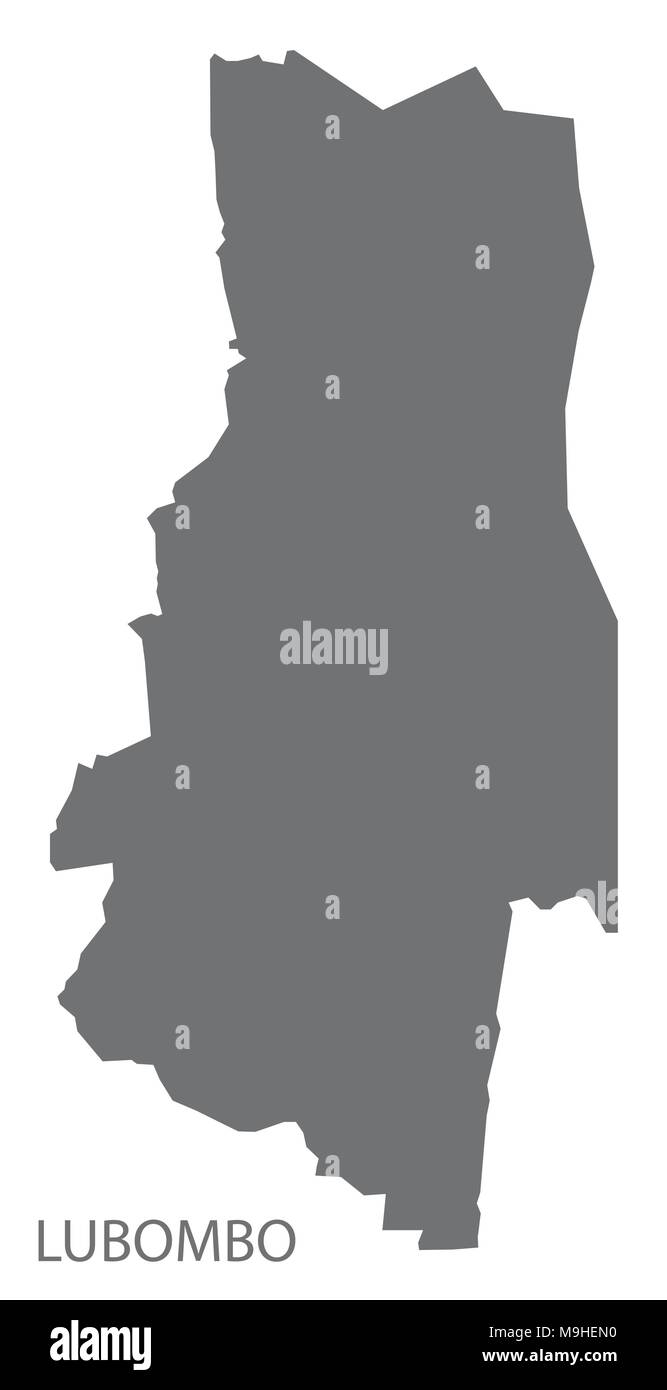 Lubombo map of Swaziland grey illustration shape Stock Vector Image ...