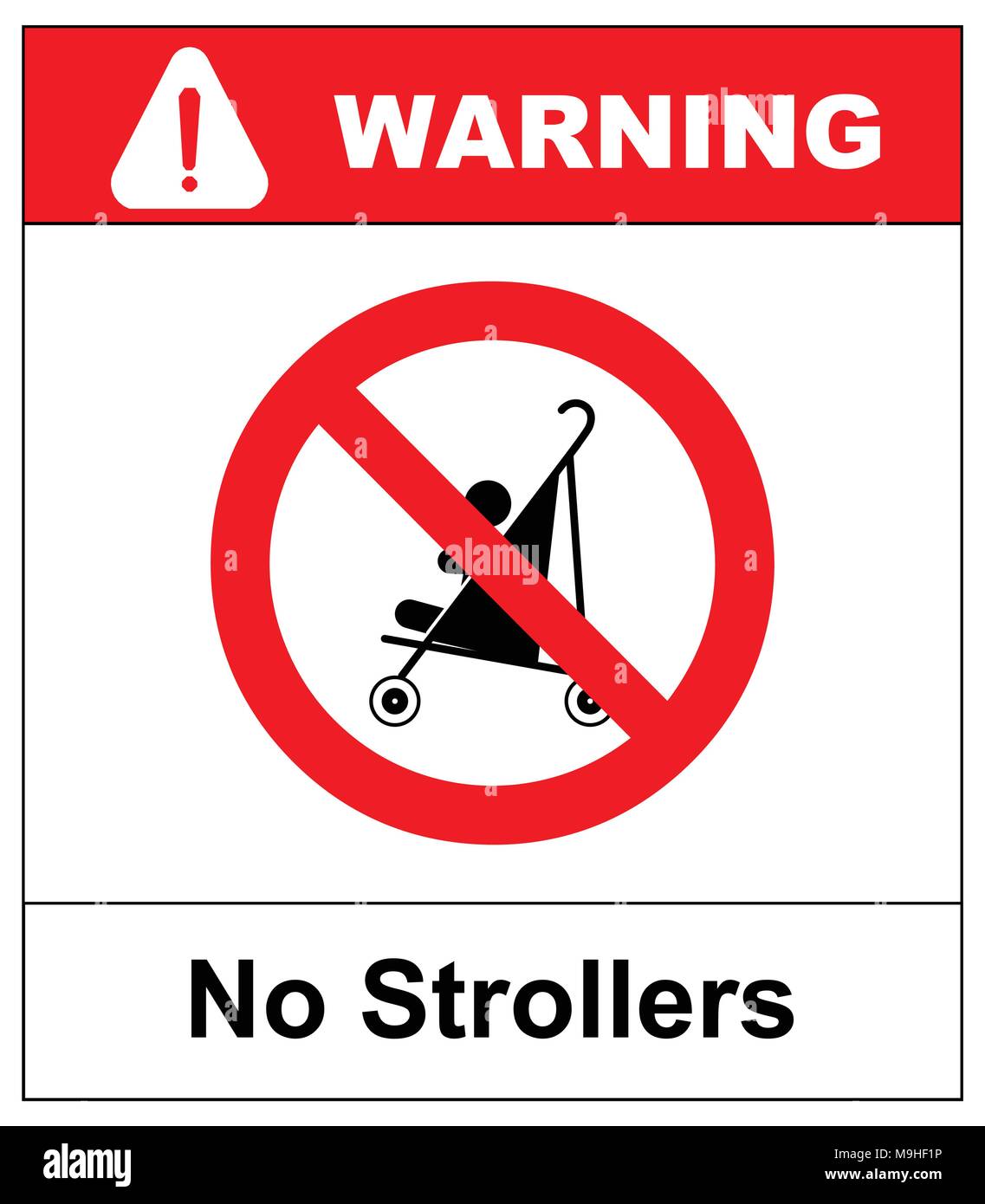 No strollers or pushchair, vector illustration Stock Vector Image & Art ...