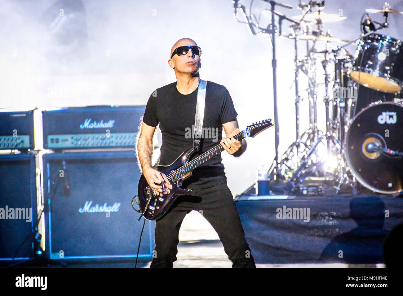 Norway, Oslo - March 24, 2018. The G3 guitar concert tour has reached ...