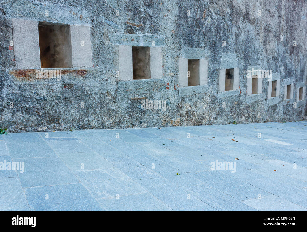 Slits in stone wall hi-res stock photography and images - Alamy