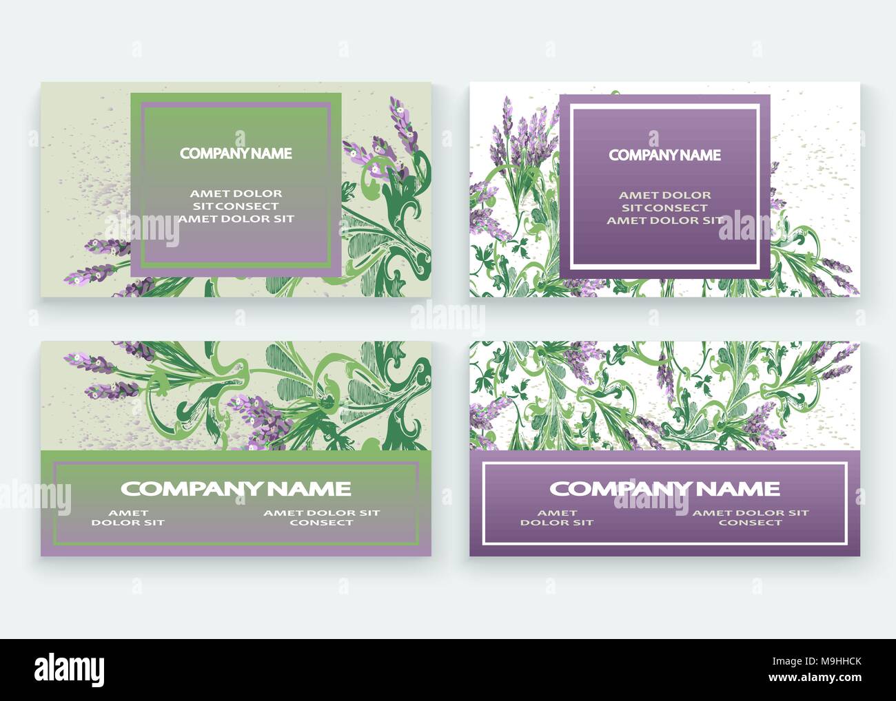 Lavender floral pattern cover design. Hand drawn creative flower ...