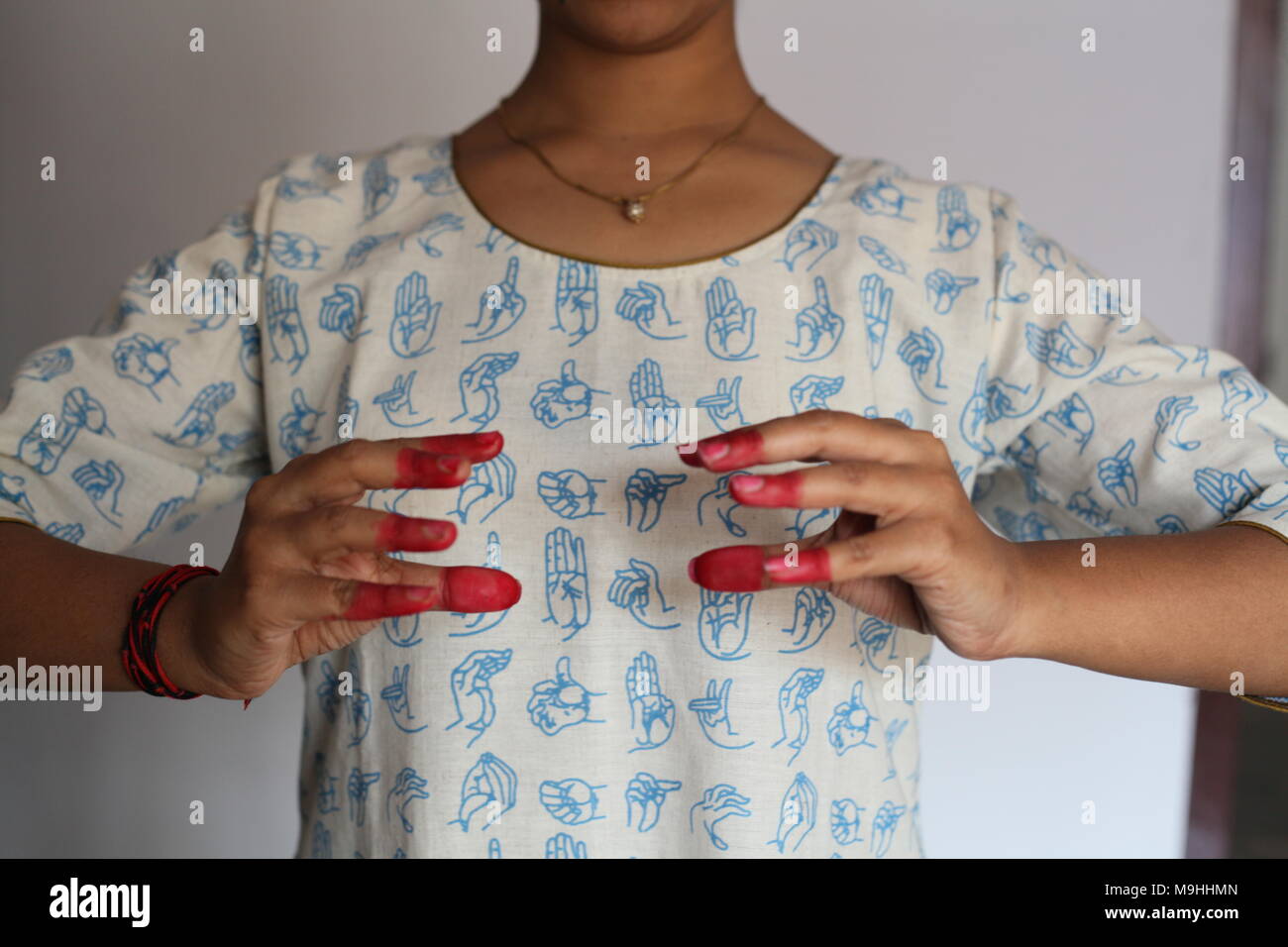 mudra or hand gesture used in indian classical dance Stock Photo - Alamy