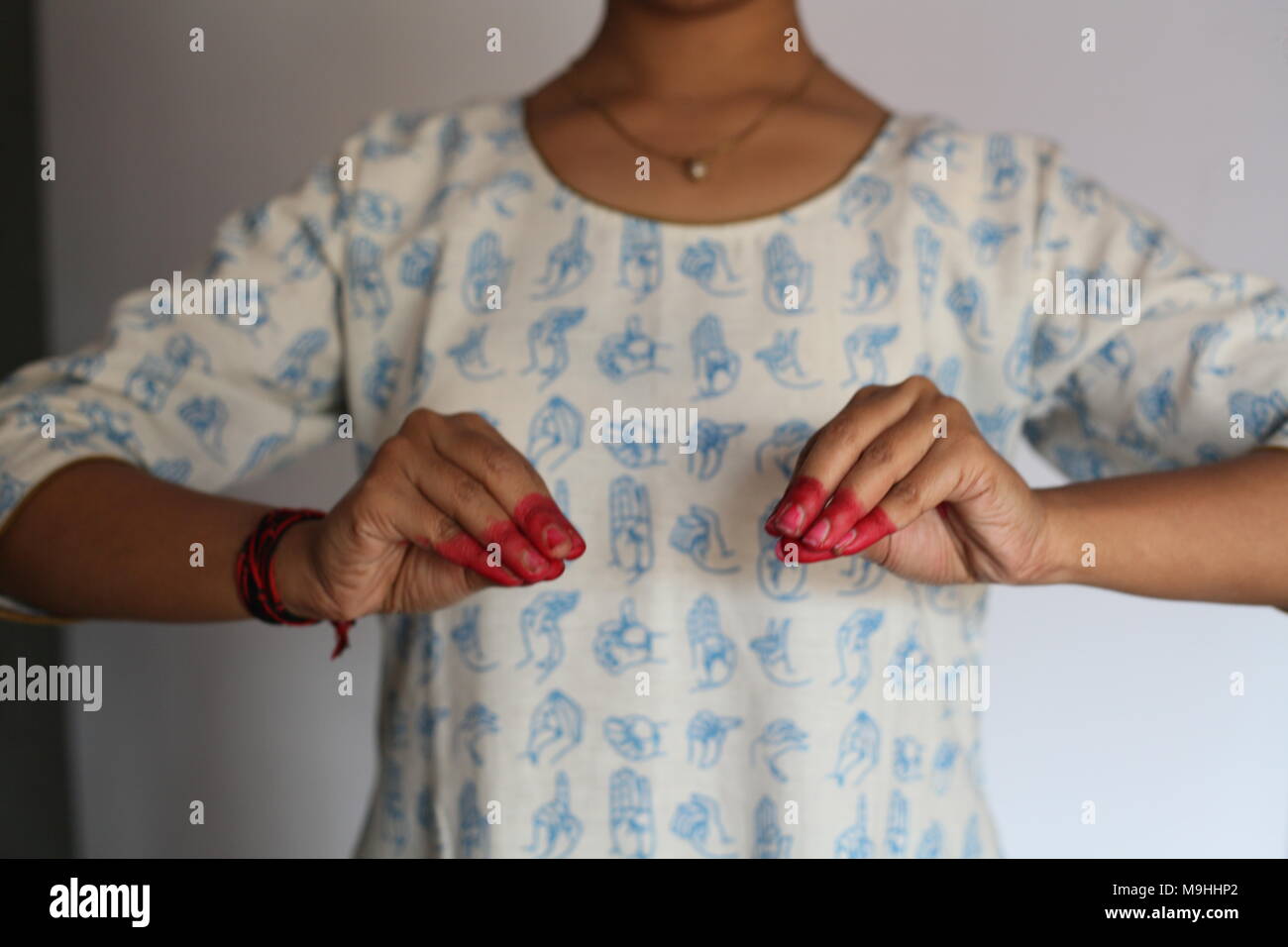 mudra or hand gesture used in indian classical dance Stock Photo - Alamy