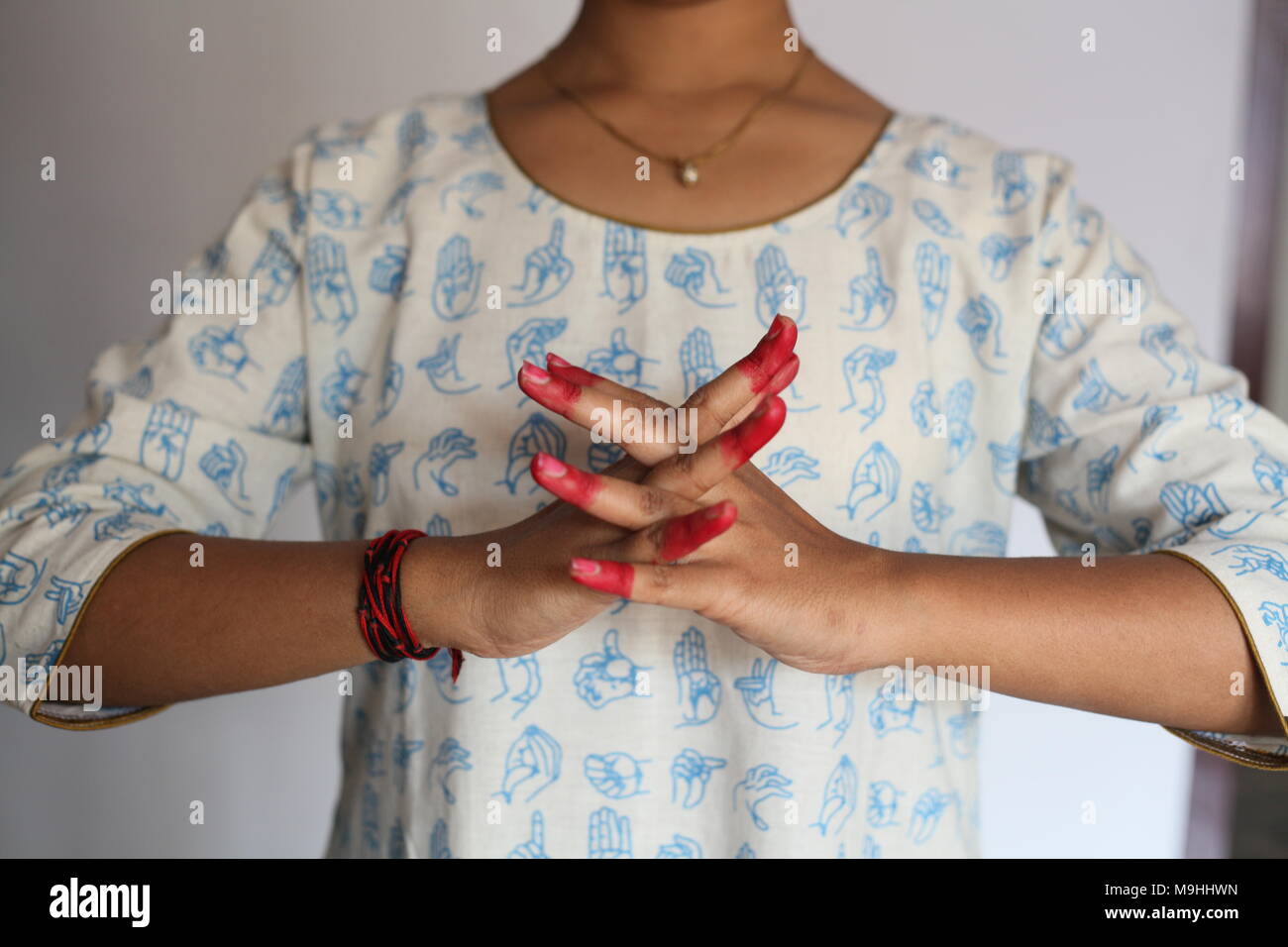 mudra or hand gesture used in indian classical dance Stock Photo - Alamy