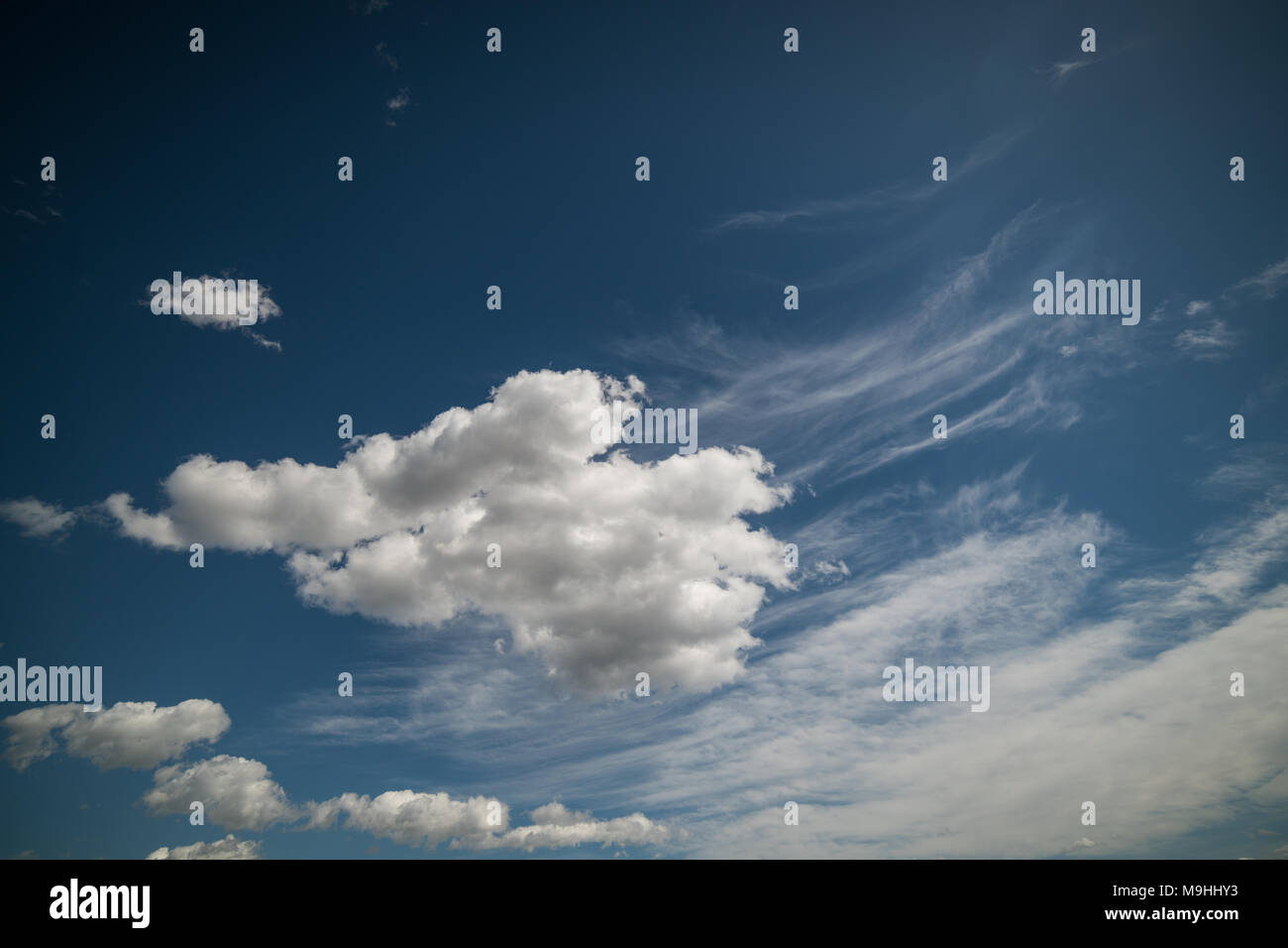 Blue Sky and Clouds, High resolution background image Stock Photo - Alamy