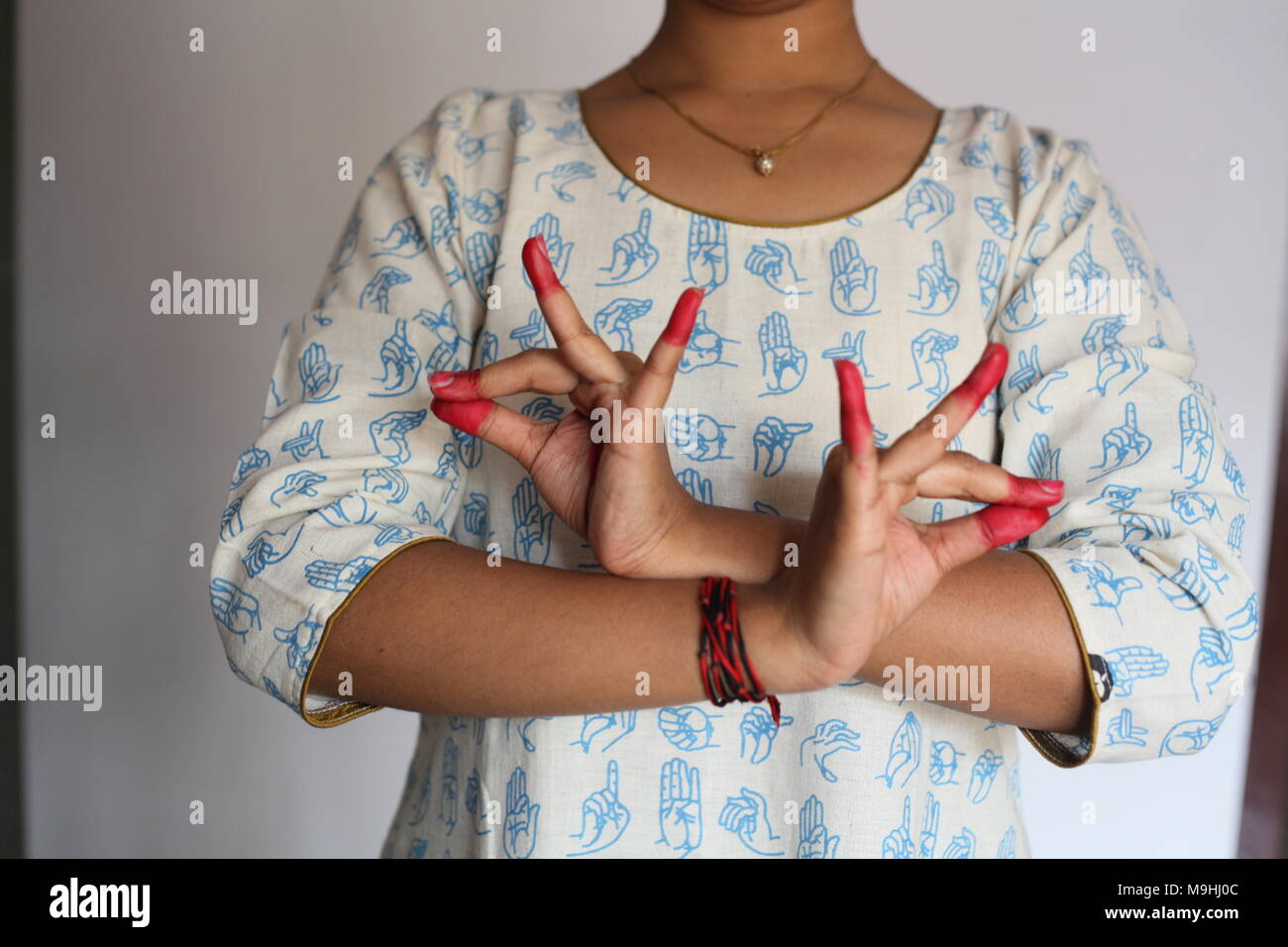 mudra or hand gesture used in indian classical dance Stock Photo - Alamy