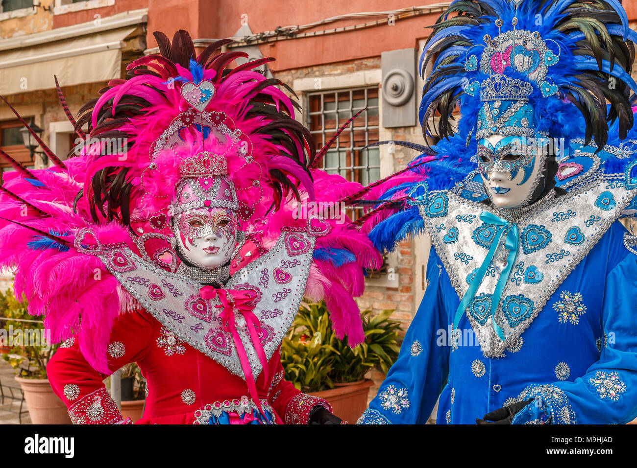 Venice carnival masks and costumes show Stock Photo - Alamy