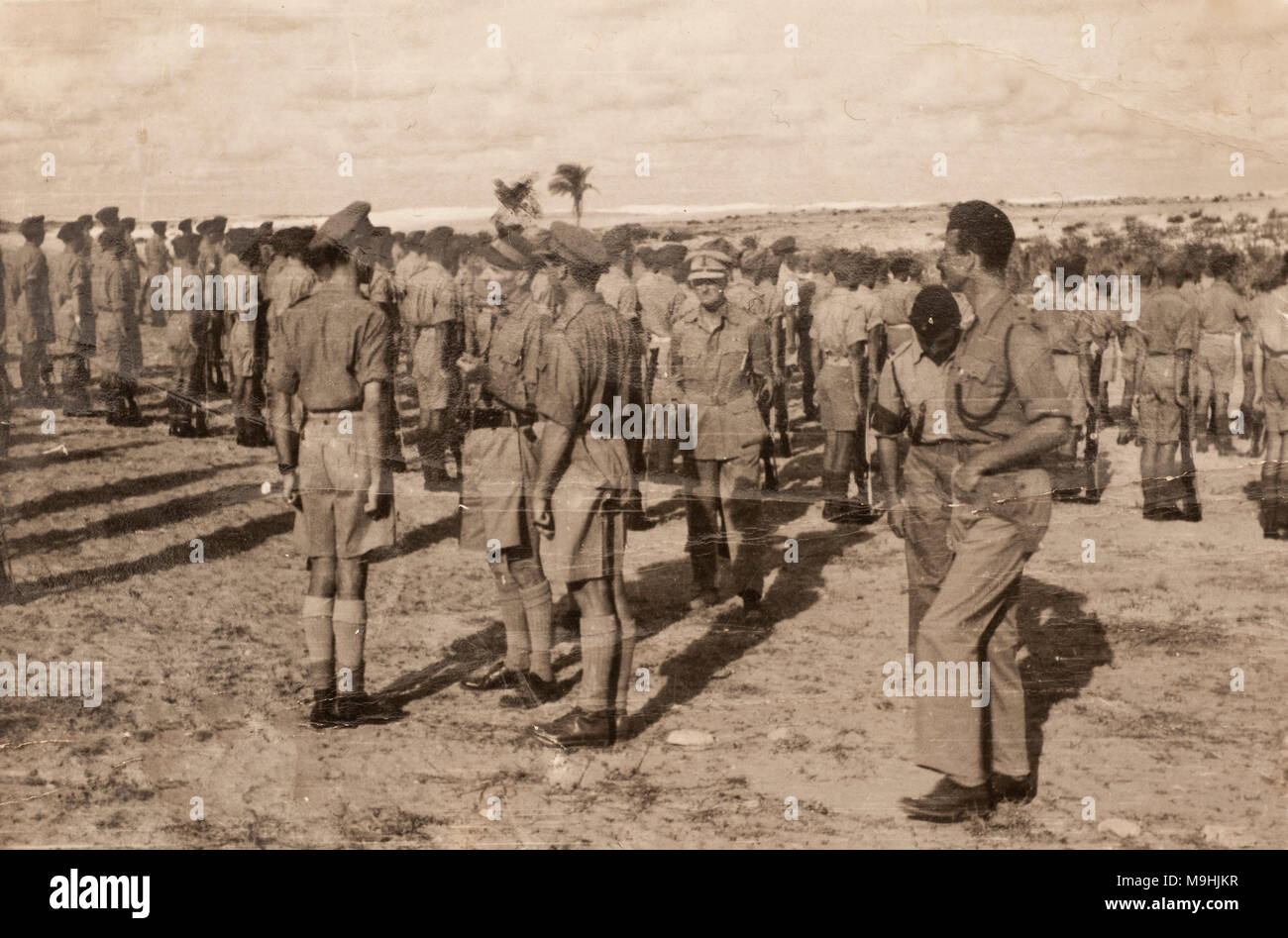 Field Marshal Bernard Law Montgomery nicknamed "Monty" inspecting the ...