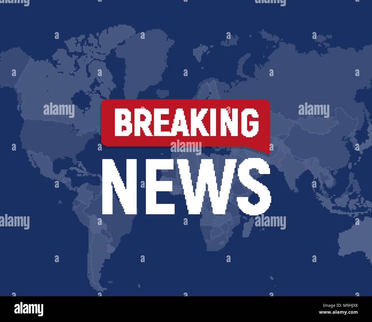 Breaking news modern concept. World news template on world map ...