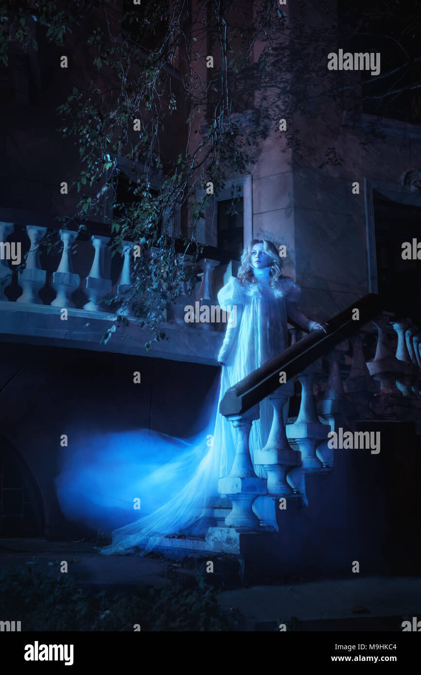 Ghost in night Stock Photo - Alamy