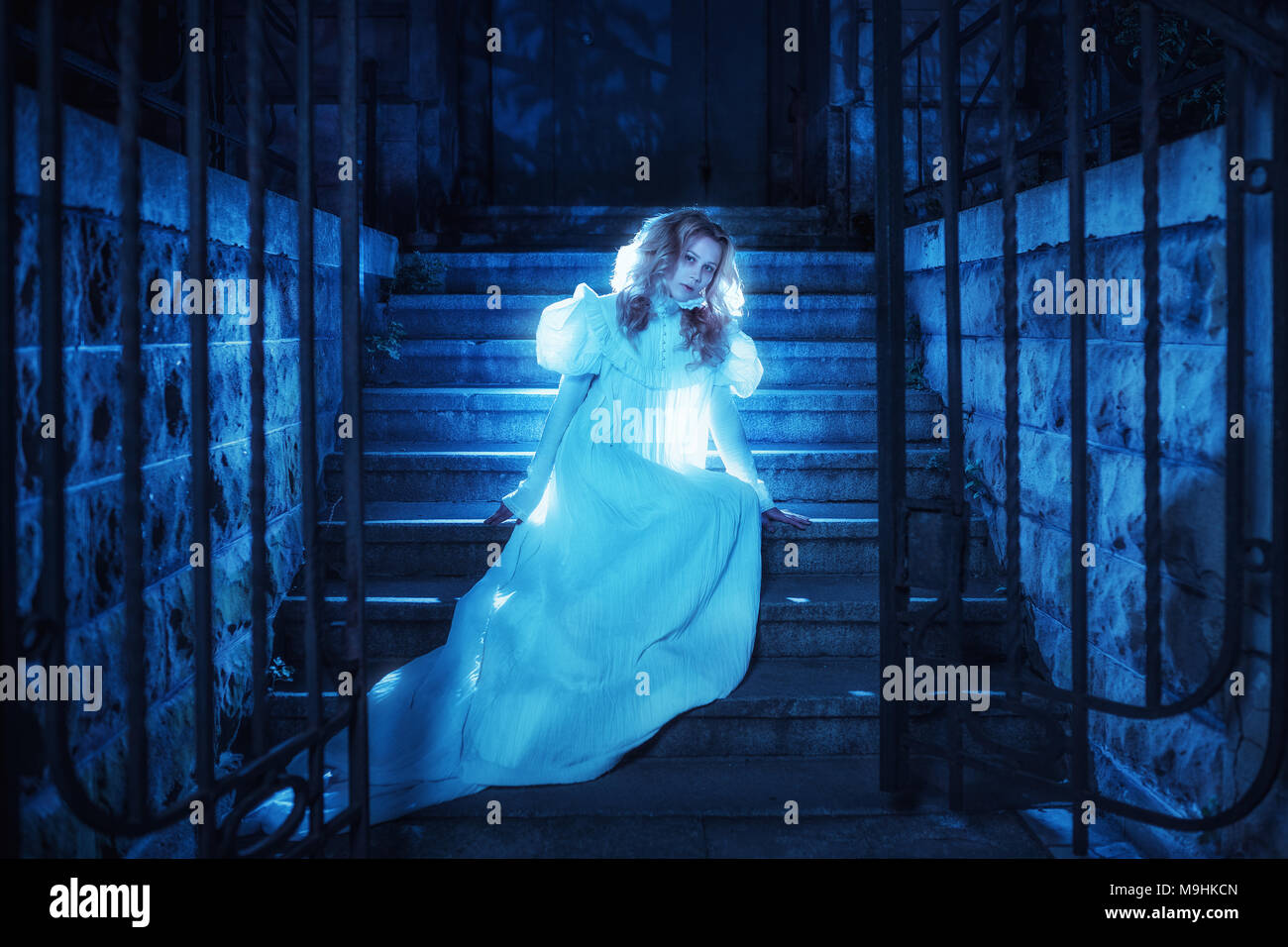 Ghost in night Stock Photo - Alamy