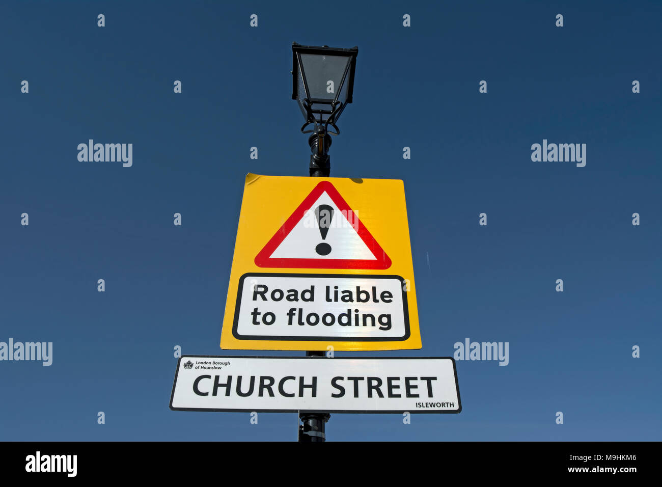 street name sign for church street, isleworth, middlesex, england ...