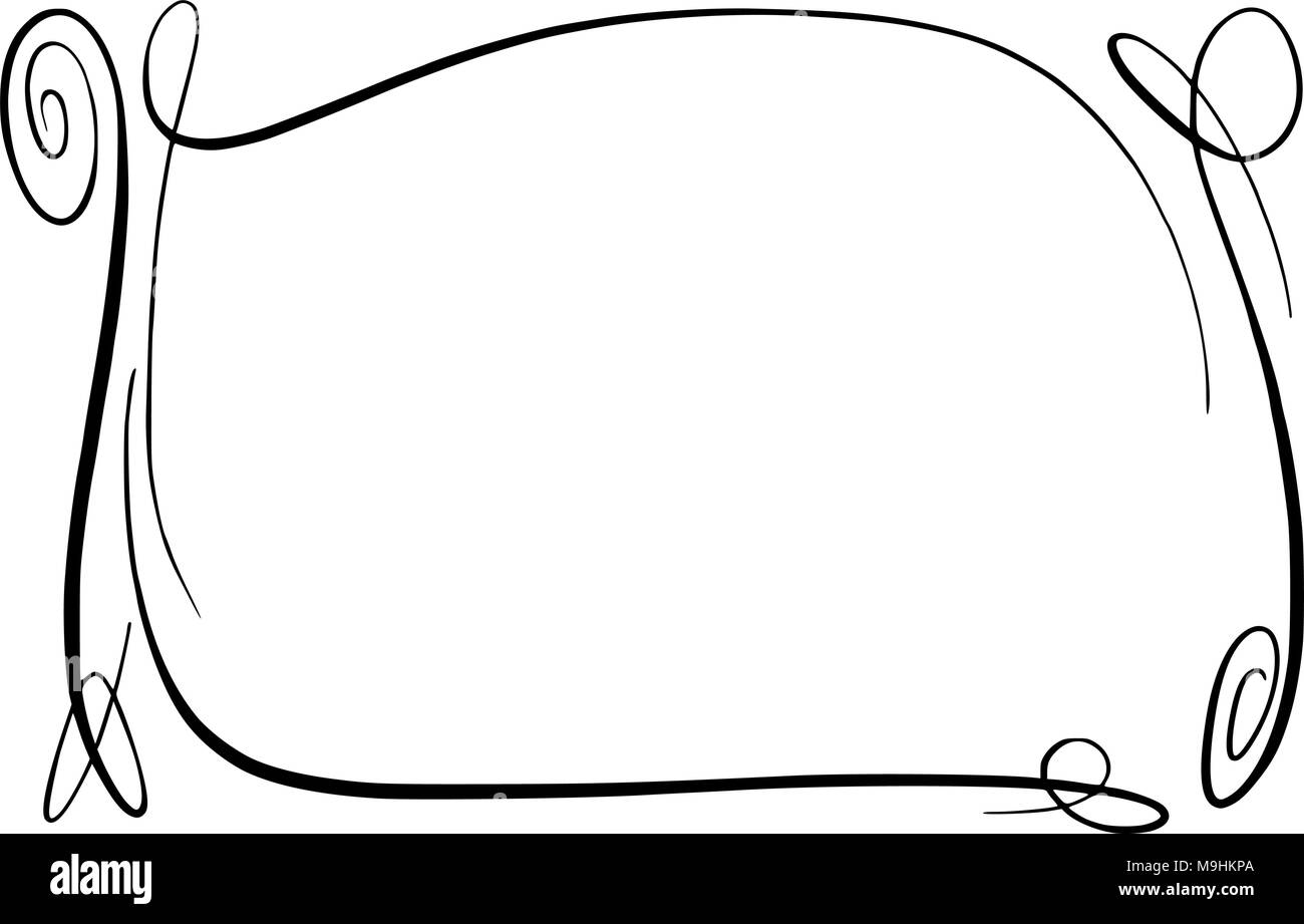 Simple Black Scroll Border