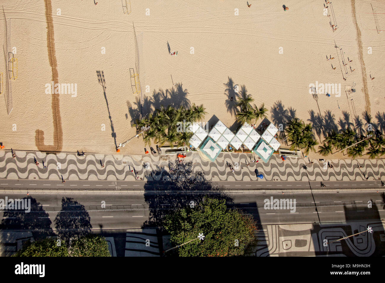 Copacabana, Aerial point of view from Rio de Janeiro, Brazil Stock ...