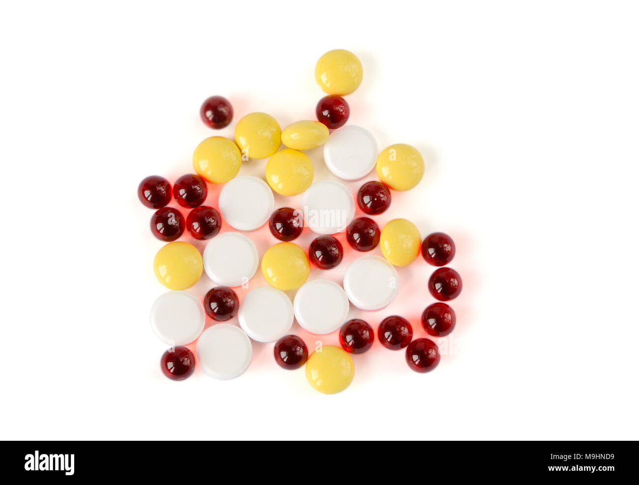 Red pill on black Cut Out Stock Images & Pictures - Alamy