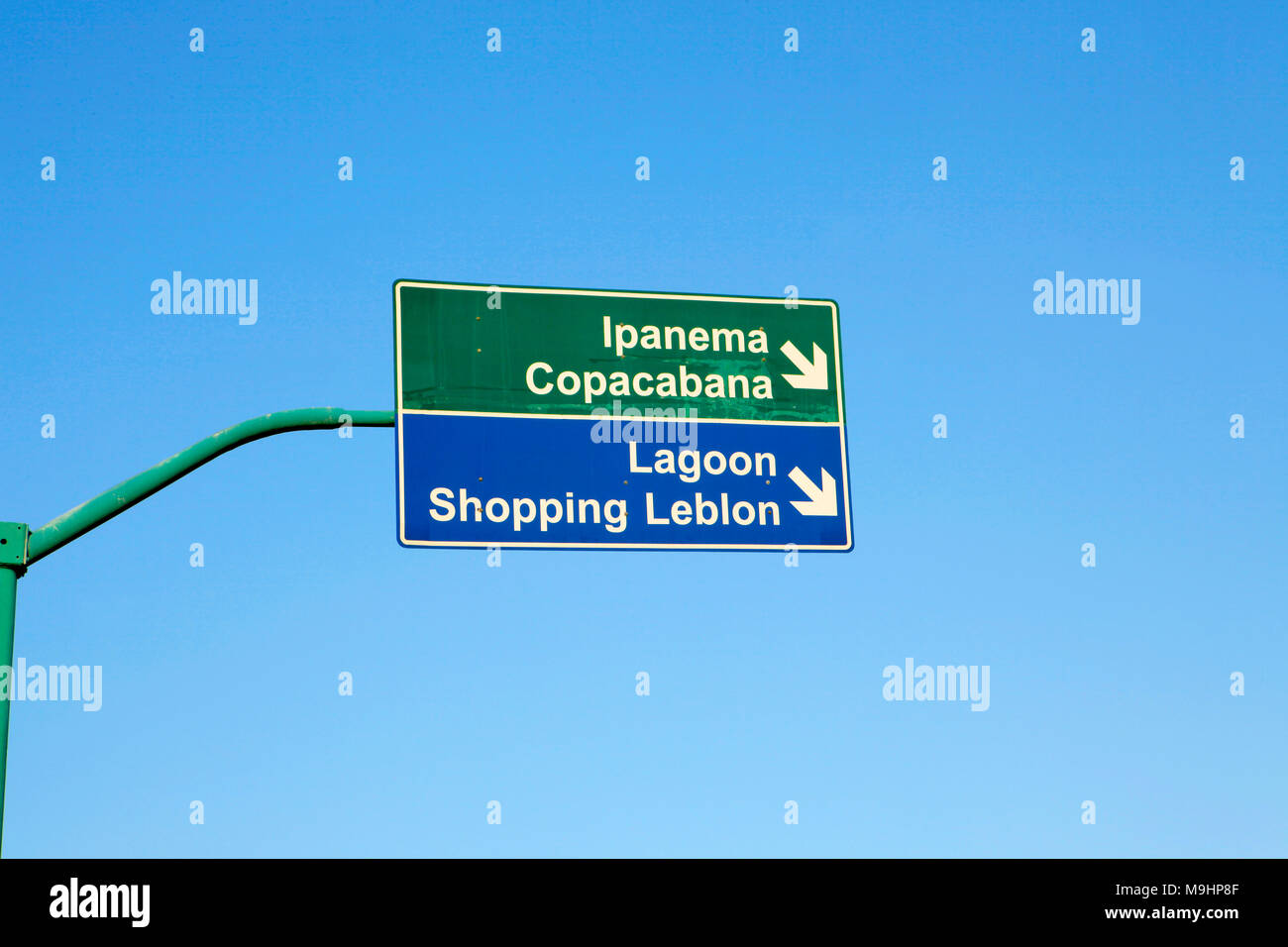 Copacabana beach sign hi-res stock photography and images - Alamy