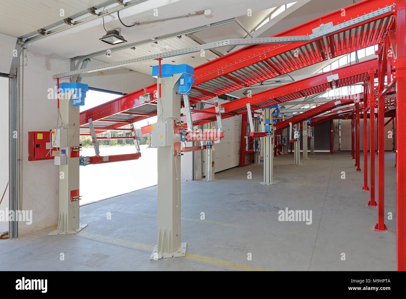 Elevated Conveyor Ramp For Shipping and Delivery Stock Photo - Alamy