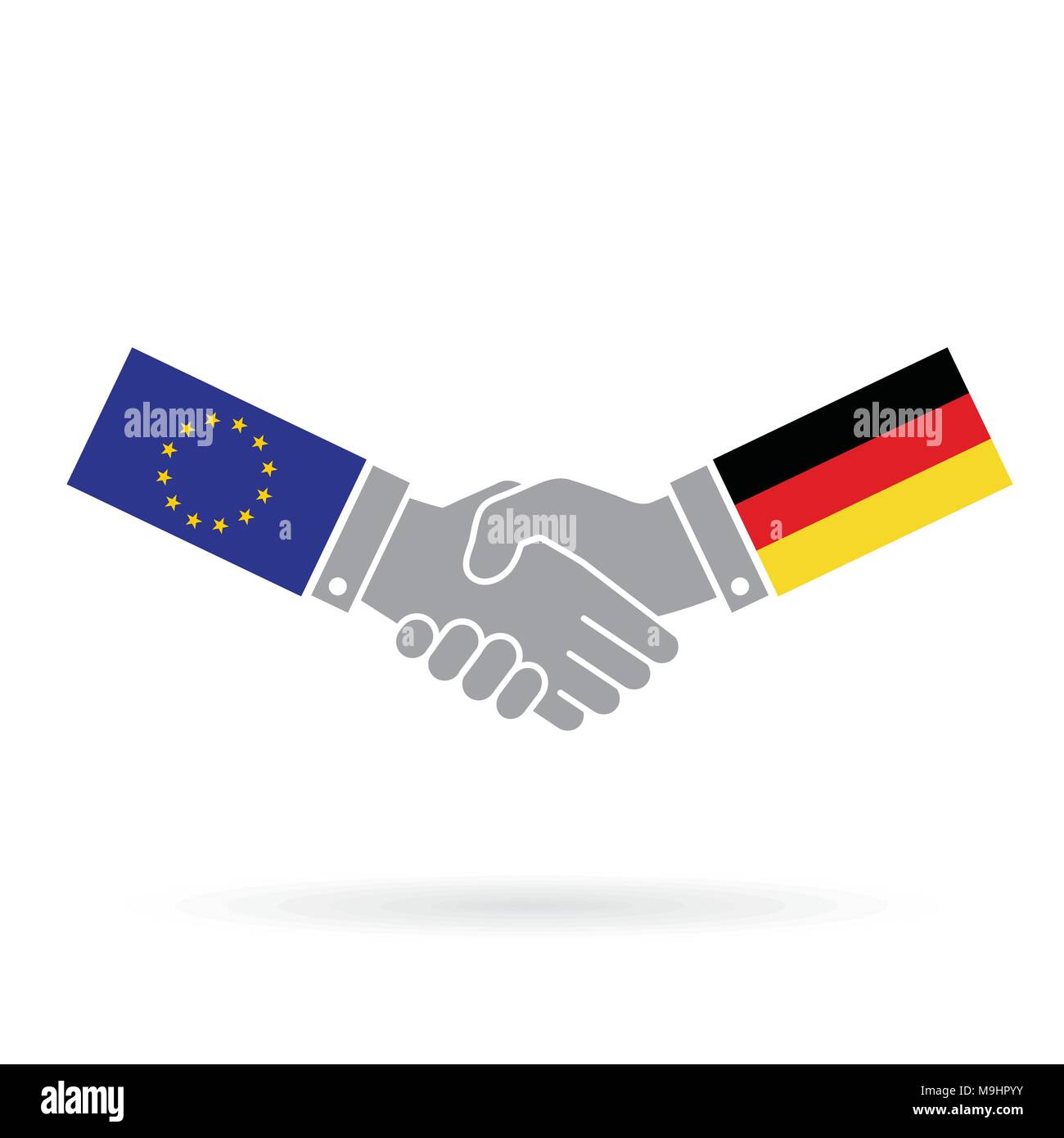 Diplomatic handshake germany Stock Vector Images - Alamy
