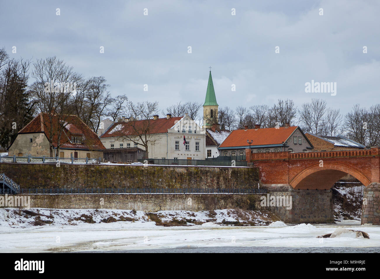 Old town Kuldiga Stock Photo - Alamy