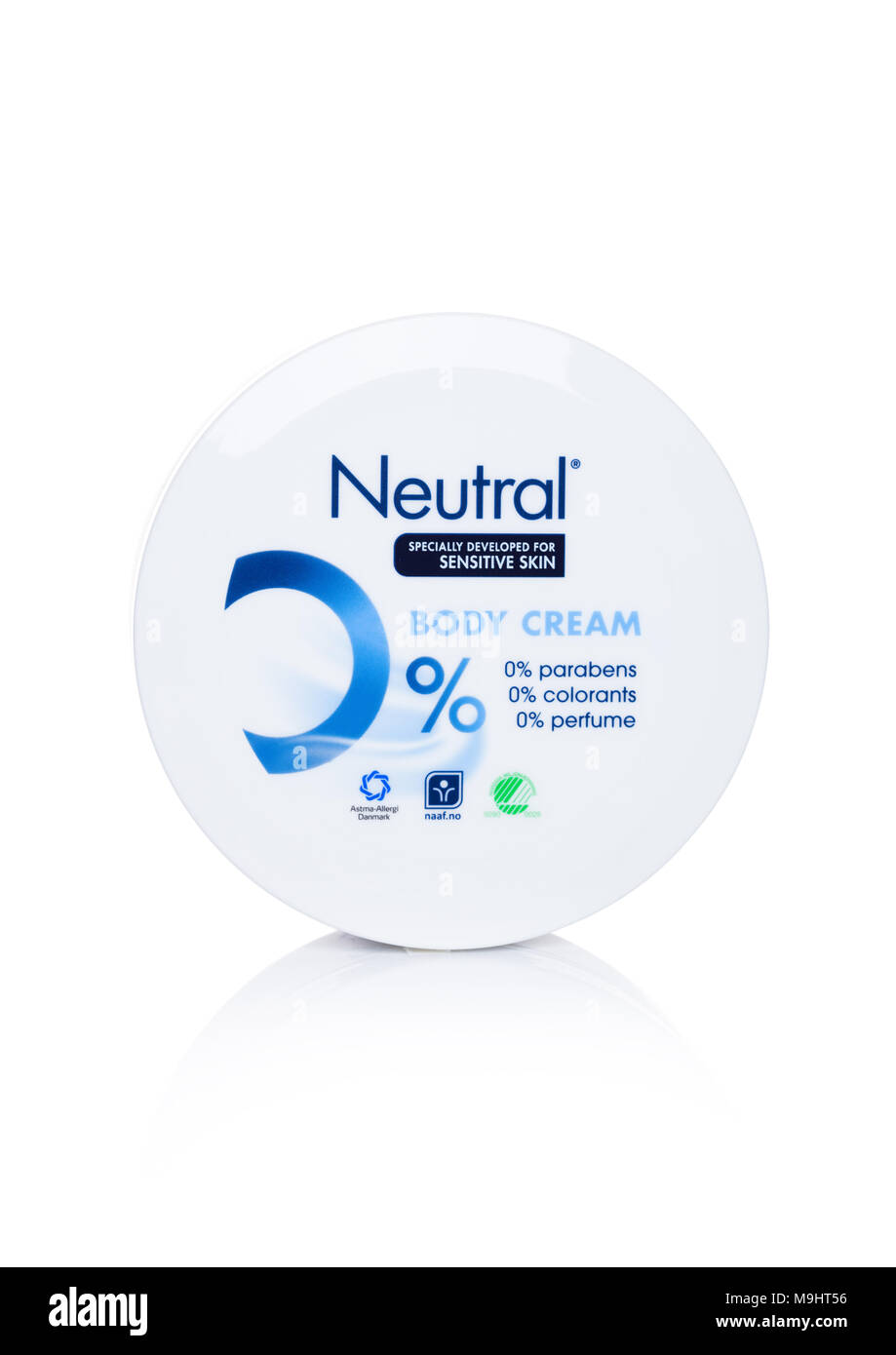 LONDON, UK -MARCH 22, 2018: Plastic container of Neutral Body Cream on ...