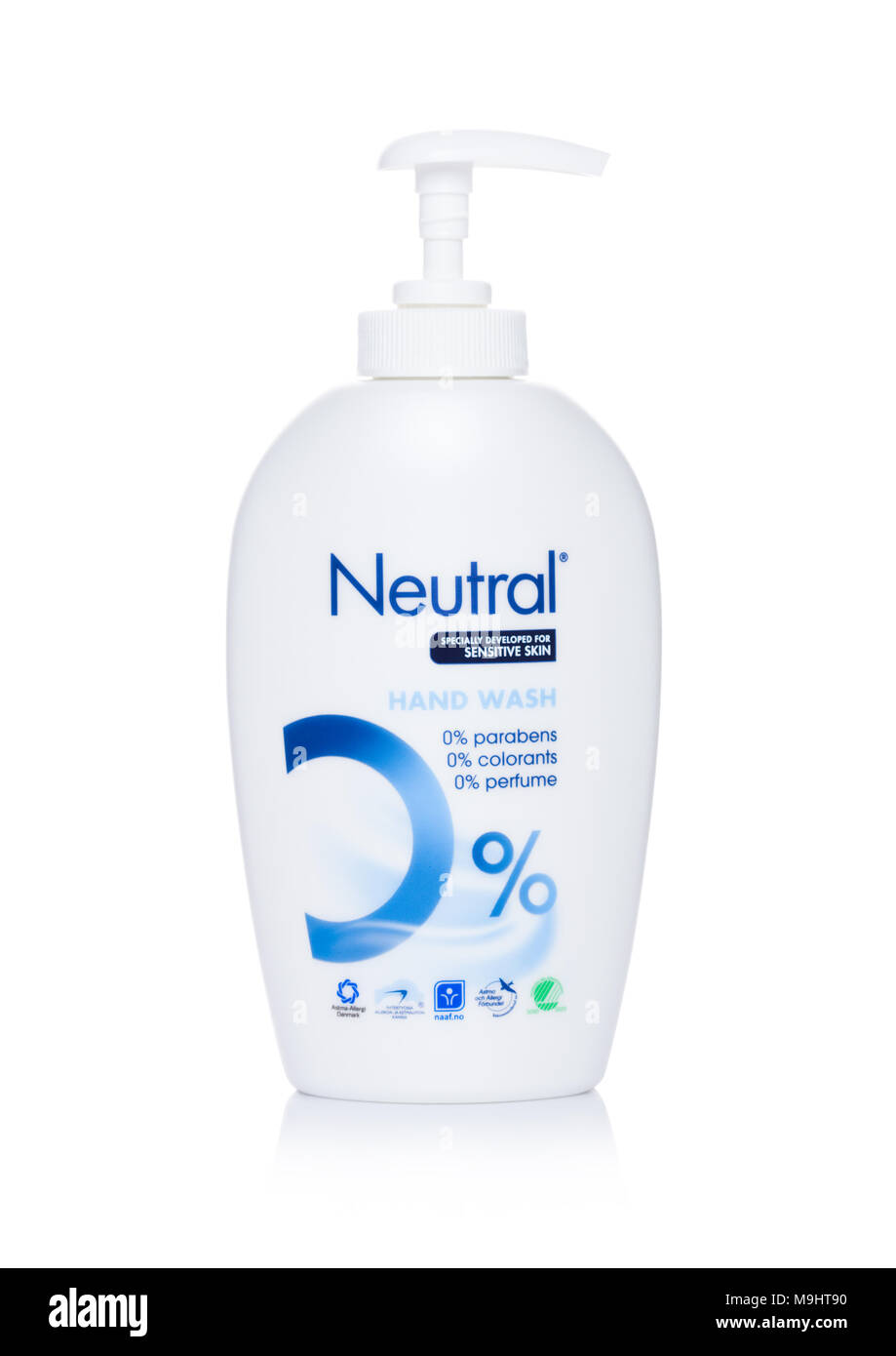 LONDON, UK -MARCH 22, 2018: Plastic container of Neutral Hand Wash on ...