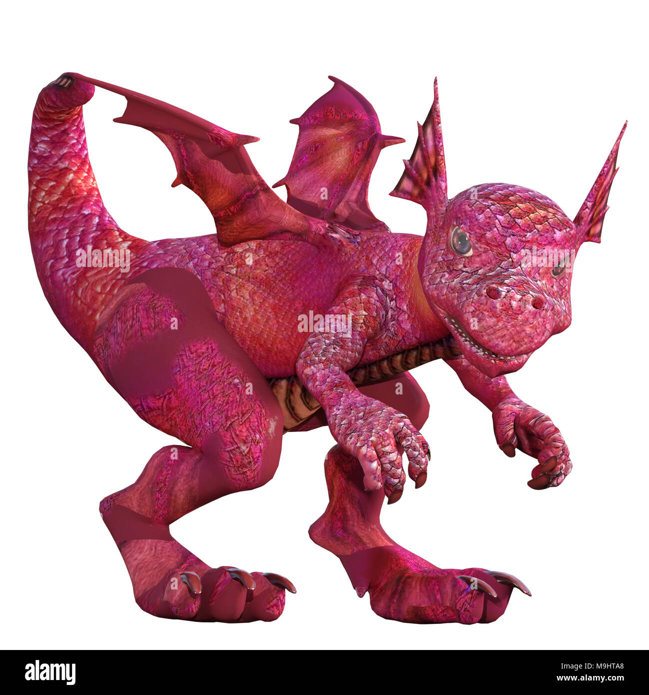 Fantasy dragon isolated on white, 3d render Stock Photo - Alamy