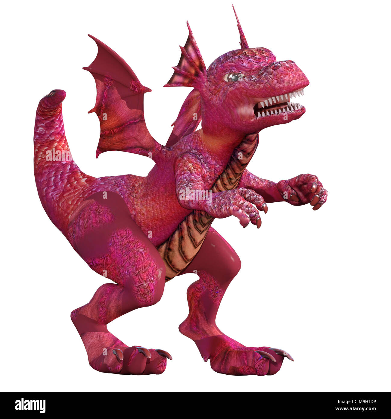 Fantasy dragon isolated on white, 3d render Stock Photo - Alamy