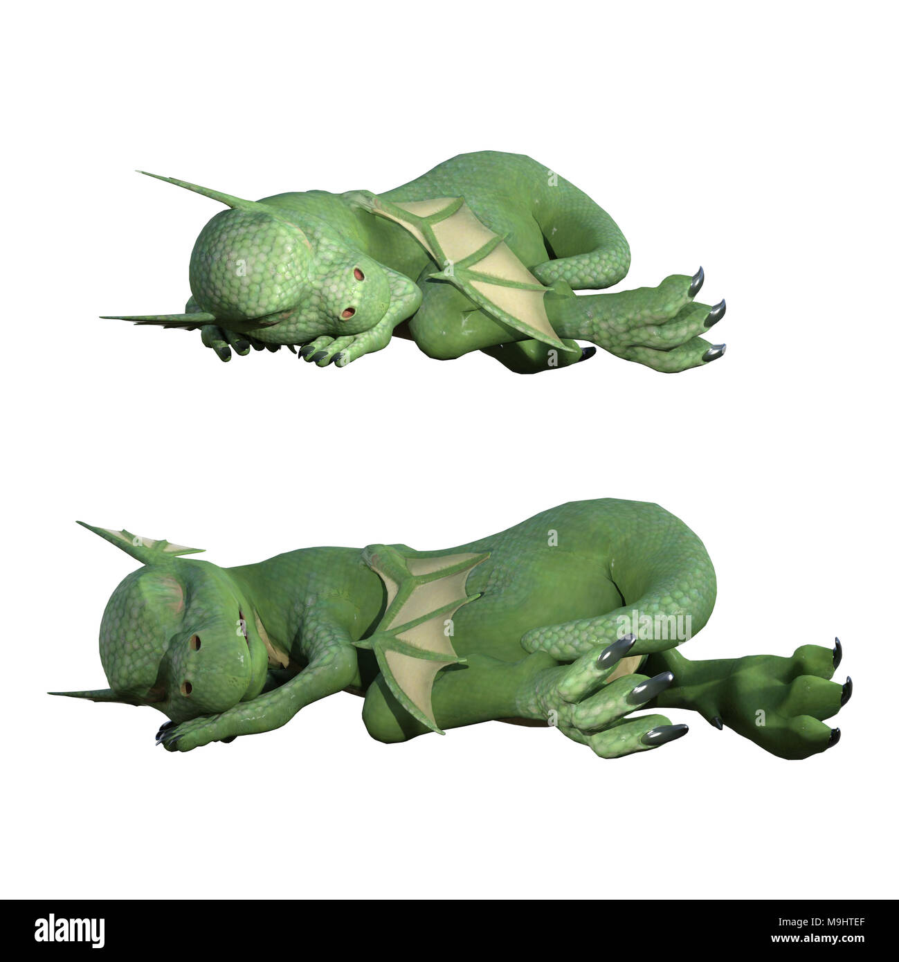 Fantasy dragon isolated on white, 3d render Stock Photo - Alamy