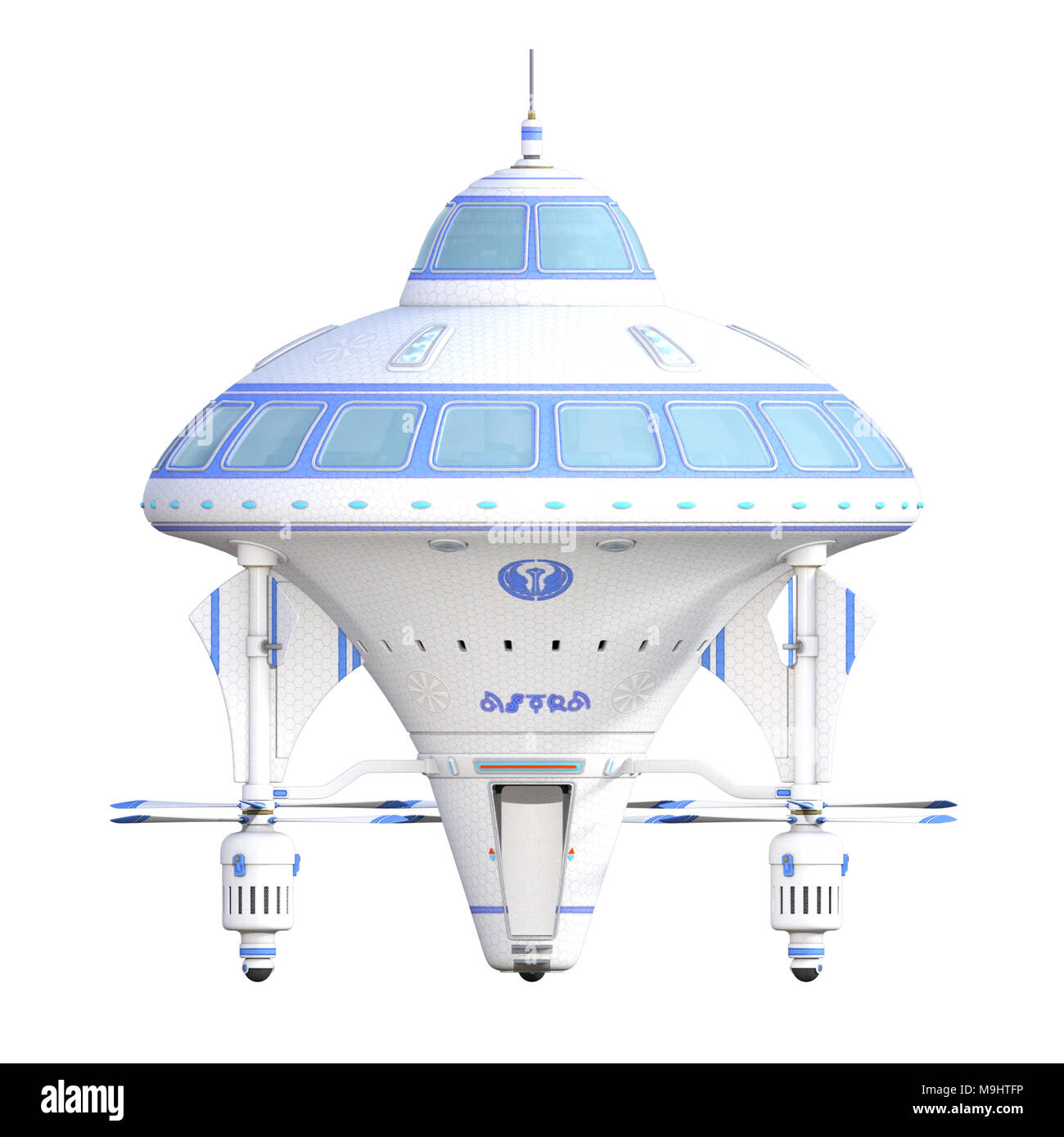 3d digital render alien spaceship Cut Out Stock Images & Pictures - Alamy