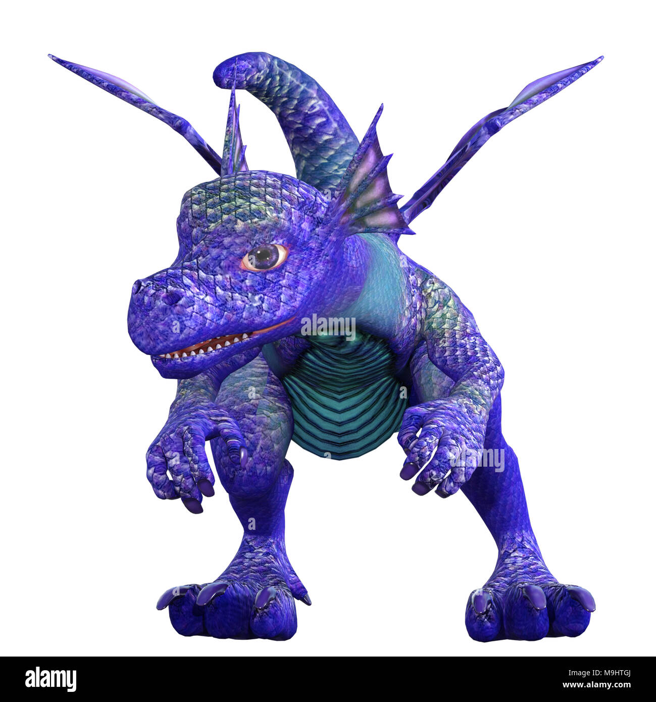 Fantasy dragon isolated on white, 3d render Stock Photo - Alamy