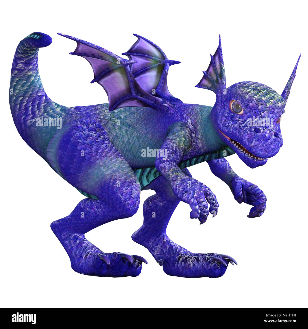 Fantasy dragon isolated on white, 3d render Stock Photo - Alamy