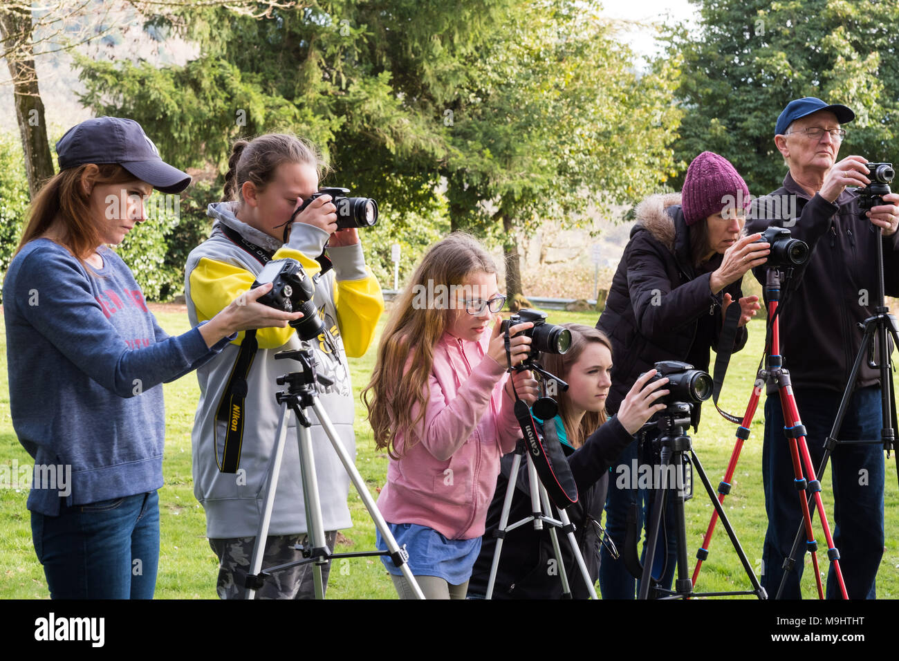 Photography Class Students Learning Stock Photo - Alamy