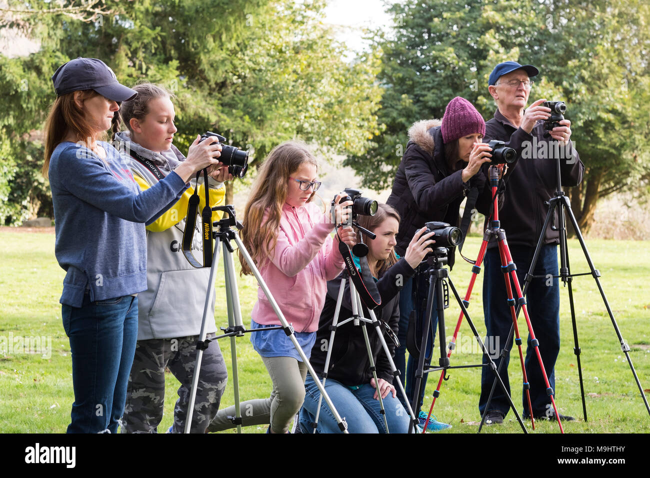 Photography Class Students Learning Stock Photo - Alamy