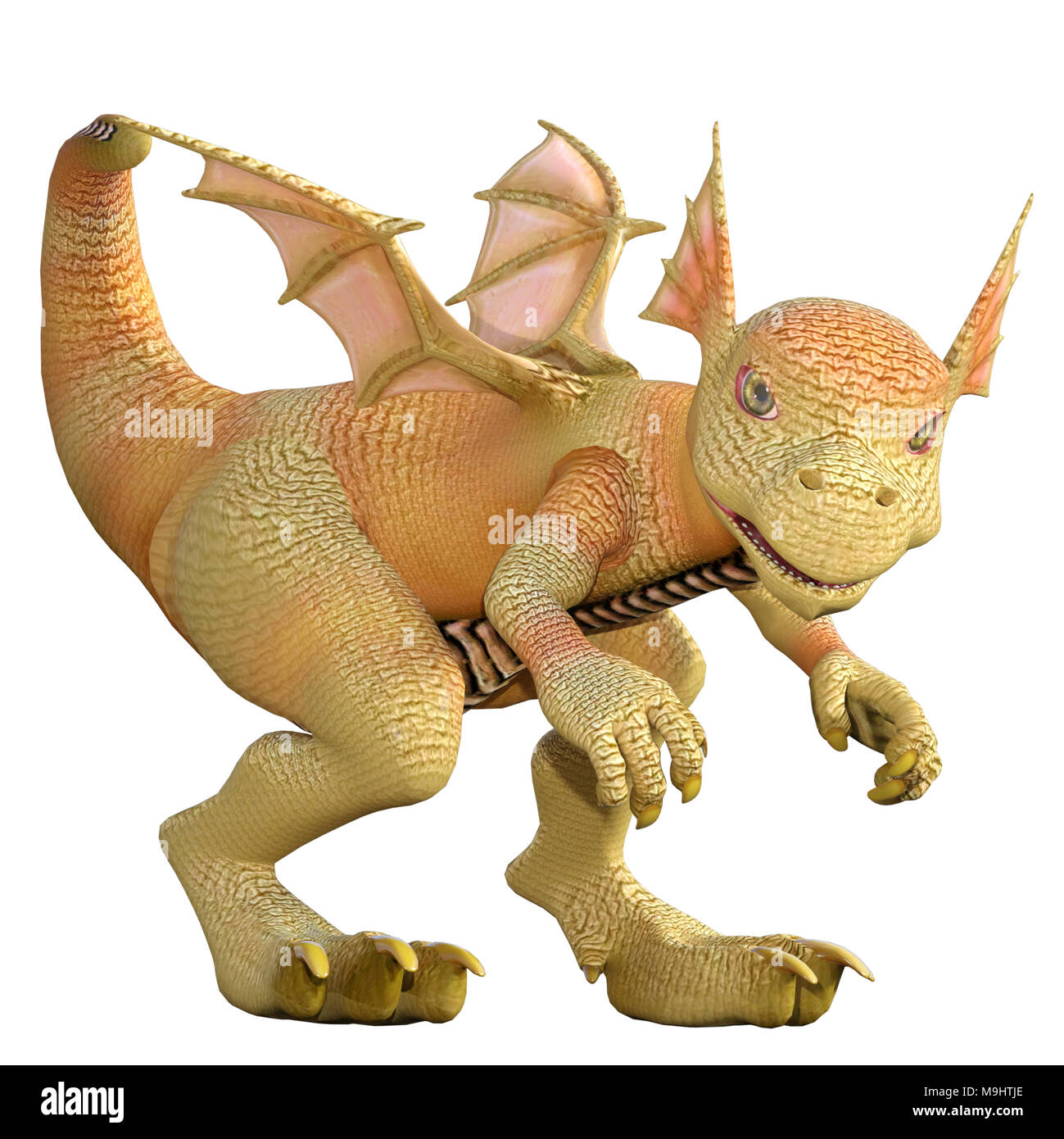 Fantasy dragon isolated on white, 3d render Stock Photo - Alamy