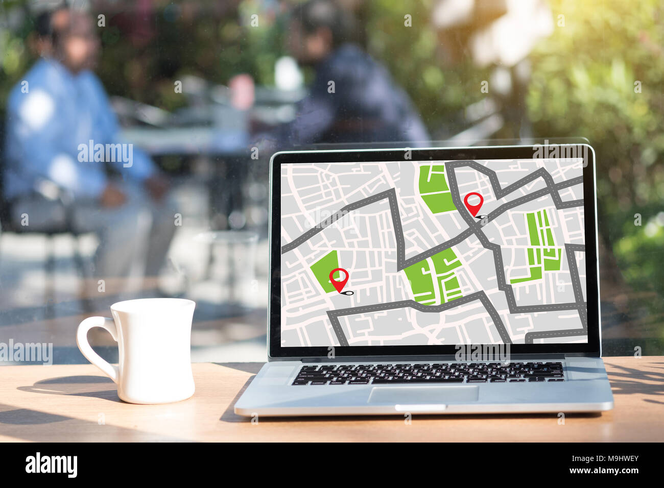 GPS Map to Route Destination network connection Location Street Map ...