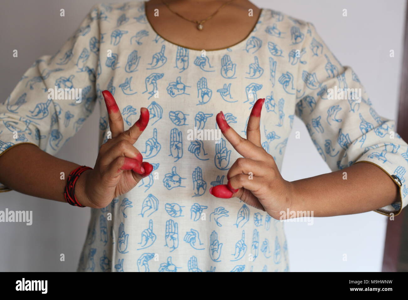 mudra or hand gesture used in indian classical dance Stock Photo - Alamy