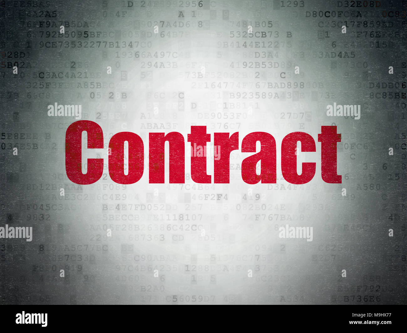 Finance concept: Contract on Digital Data Paper background Stock Photo ...