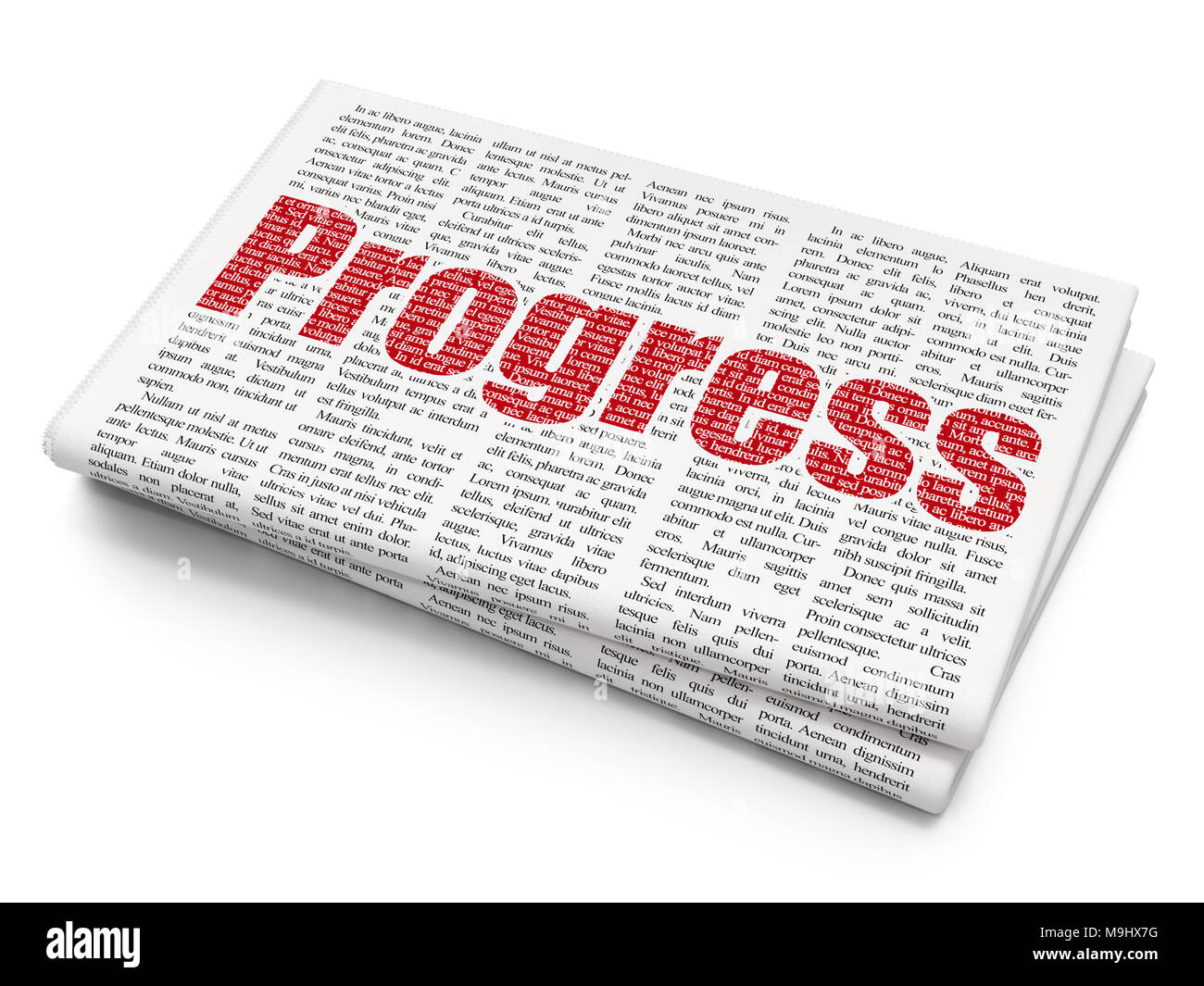 Business concept: Progress on Newspaper background Stock Photo - Alamy