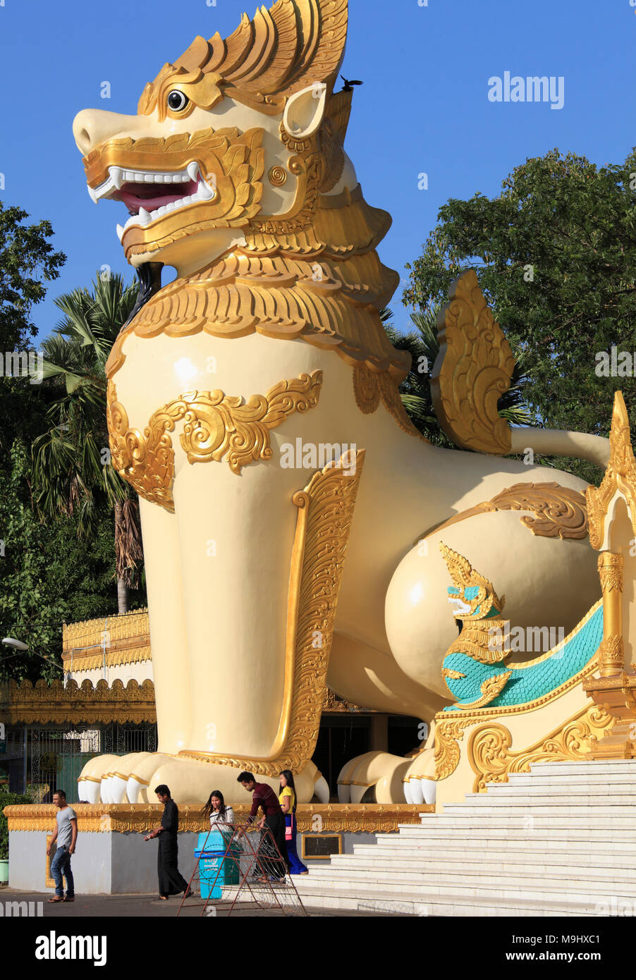 Myanmar, Yangon, Shwedagon Pagoda, west entrance Stock Photo - Alamy