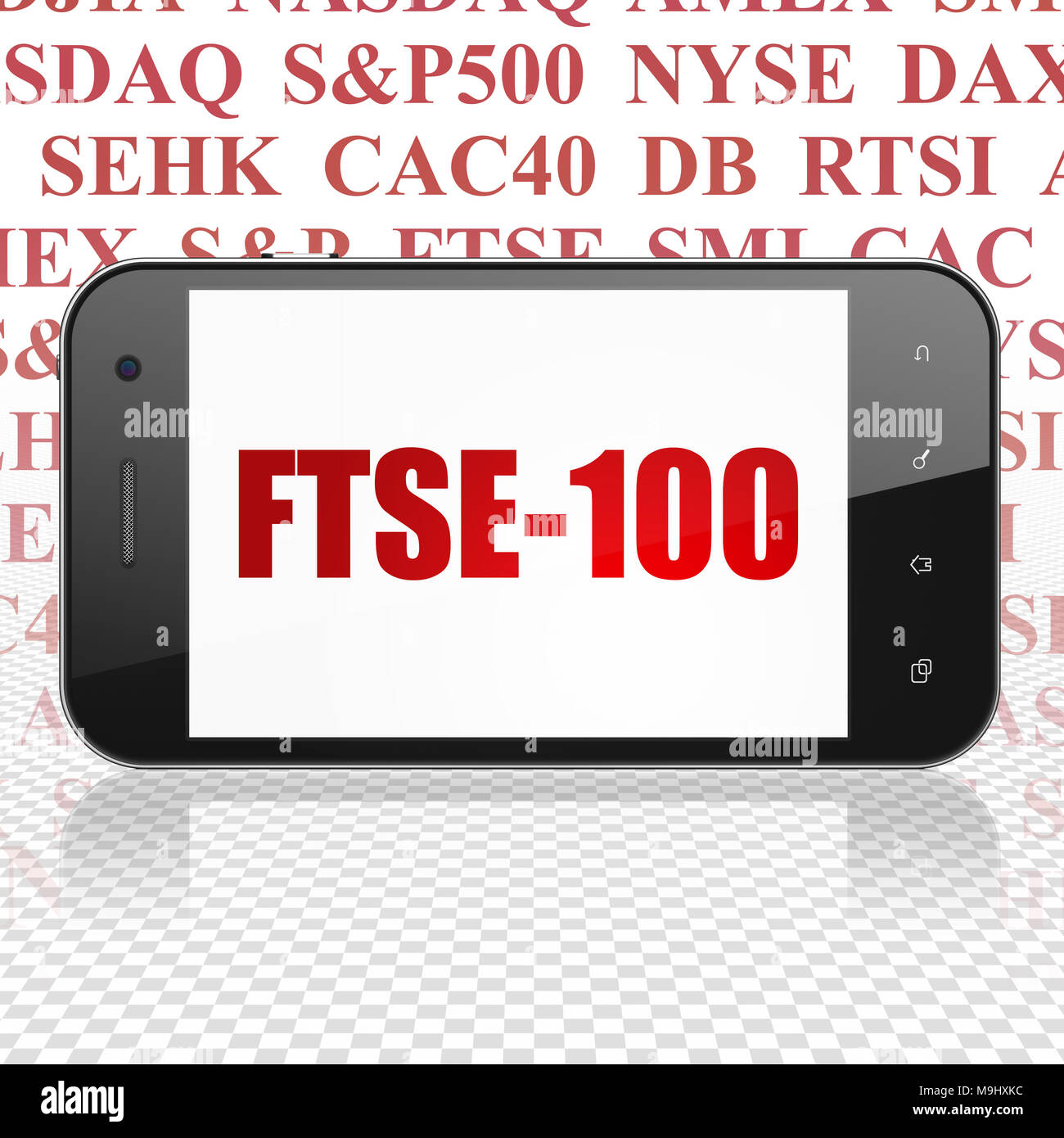 Stock market indexes concept: Smartphone with FTSE-100 on display Stock ...
