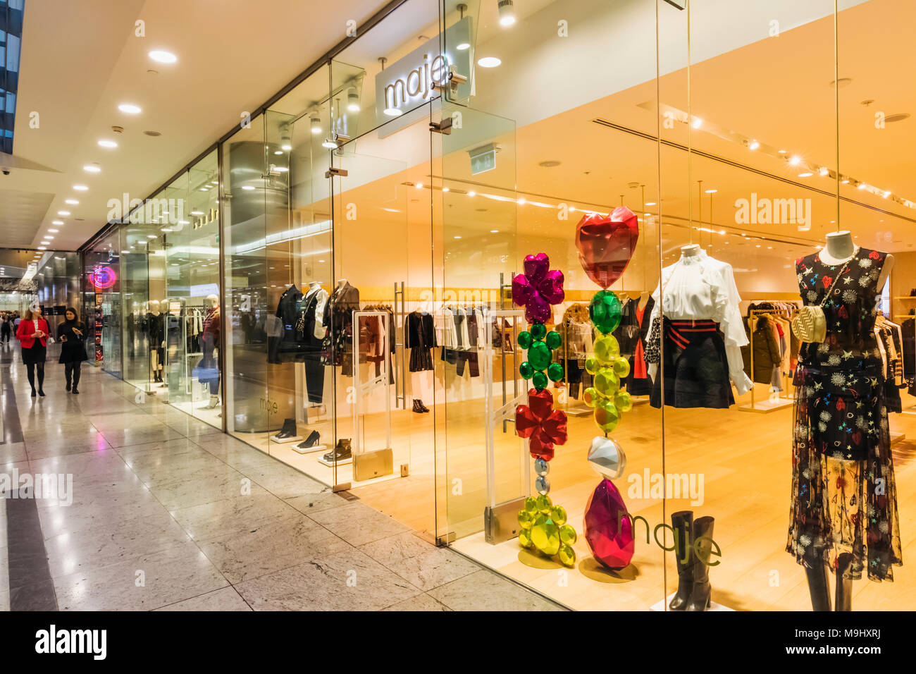 England, London, Canary Wharf Shopping Centre, Maje Store Stock Photo ...