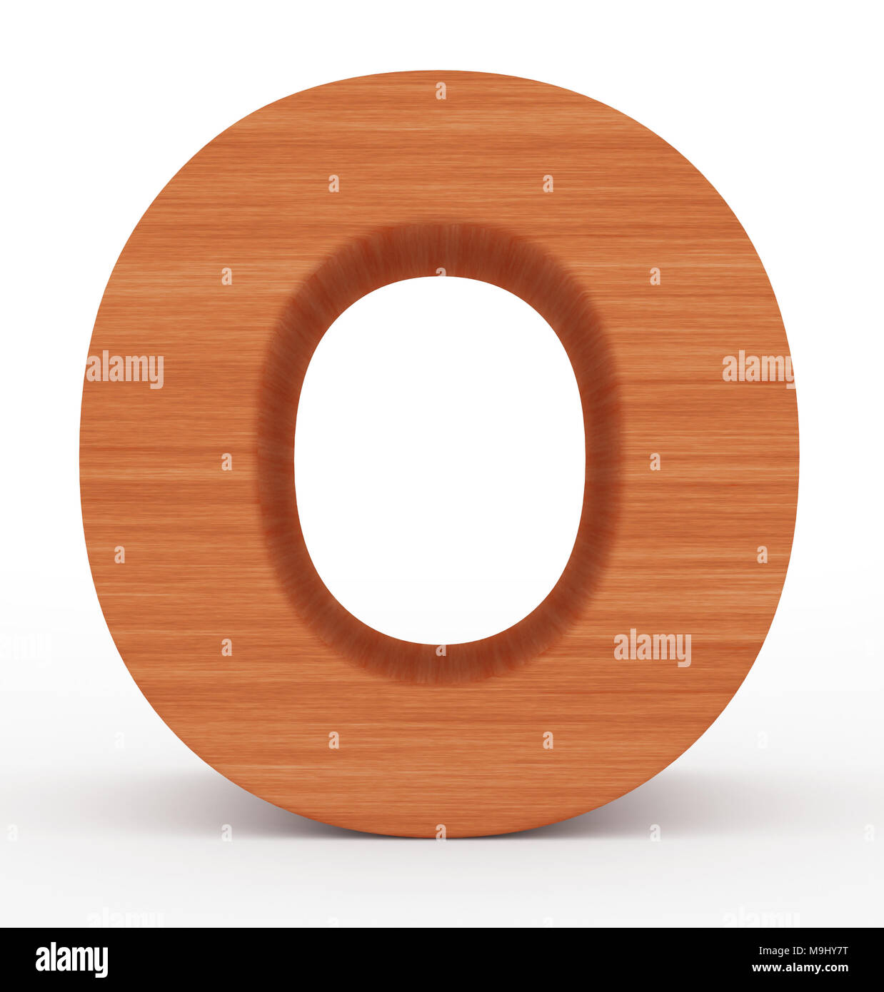 letter O 3d wooden isolated on white - 3d rendering Stock Photo - Alamy