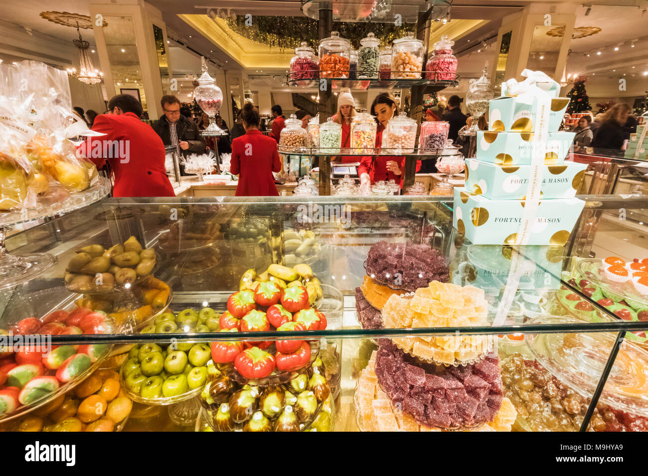 England, London, Piccadilly, Fortnum & Mason Store, Sweets Counter ...