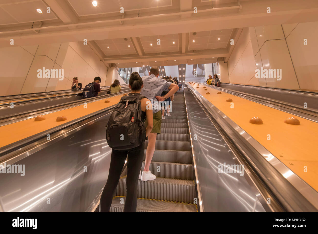 Wynyard station escalators to york street hi-res stock photography and images - Alamy