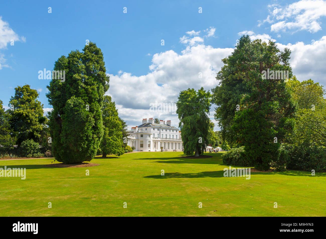 View of royal residence stately home Frogmore House and lawn in ...