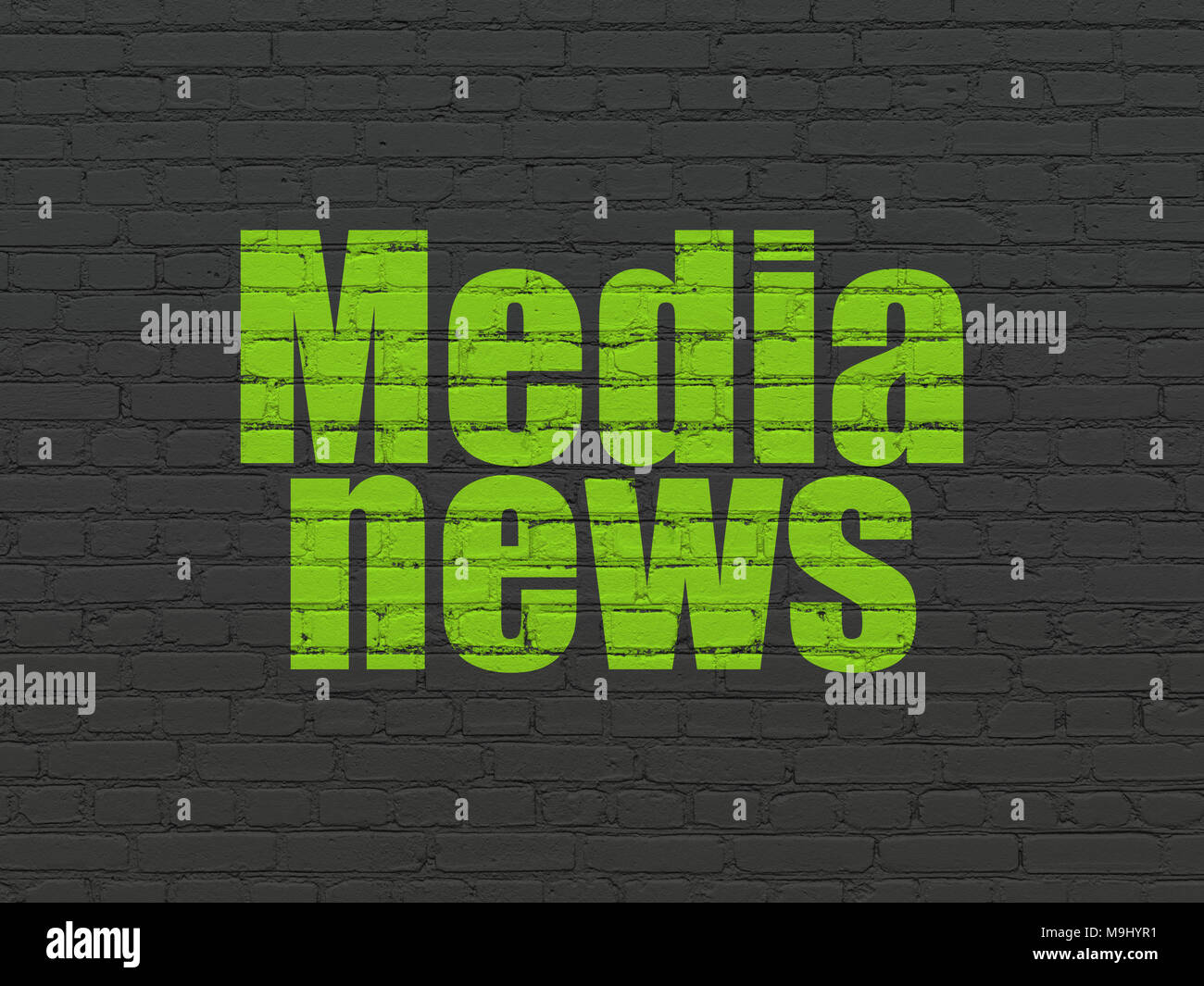News concept: Media News on wall background Stock Photo - Alamy