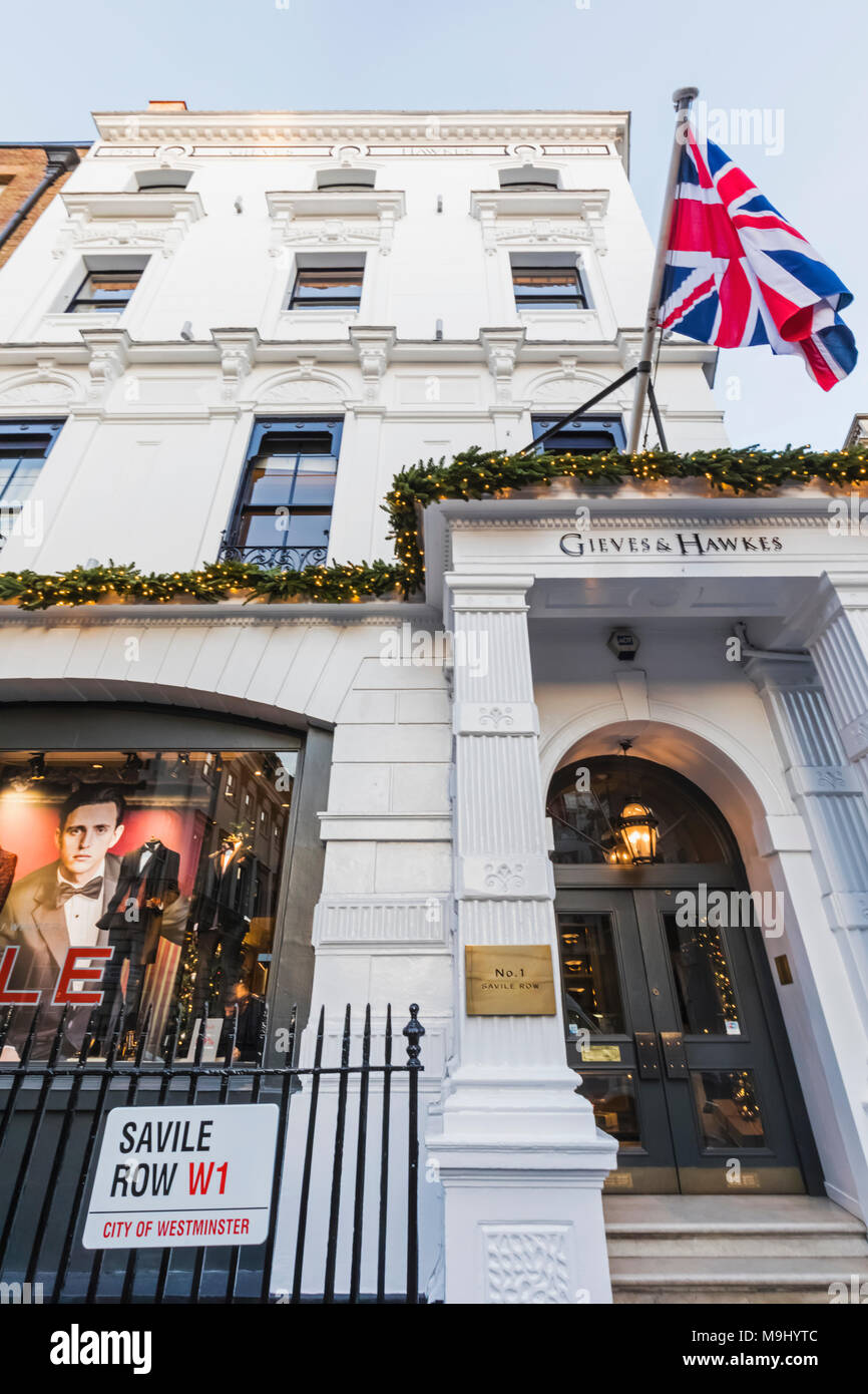 England, London, Savile Row, Gieves & Hawkes Store Stock Photo - Alamy