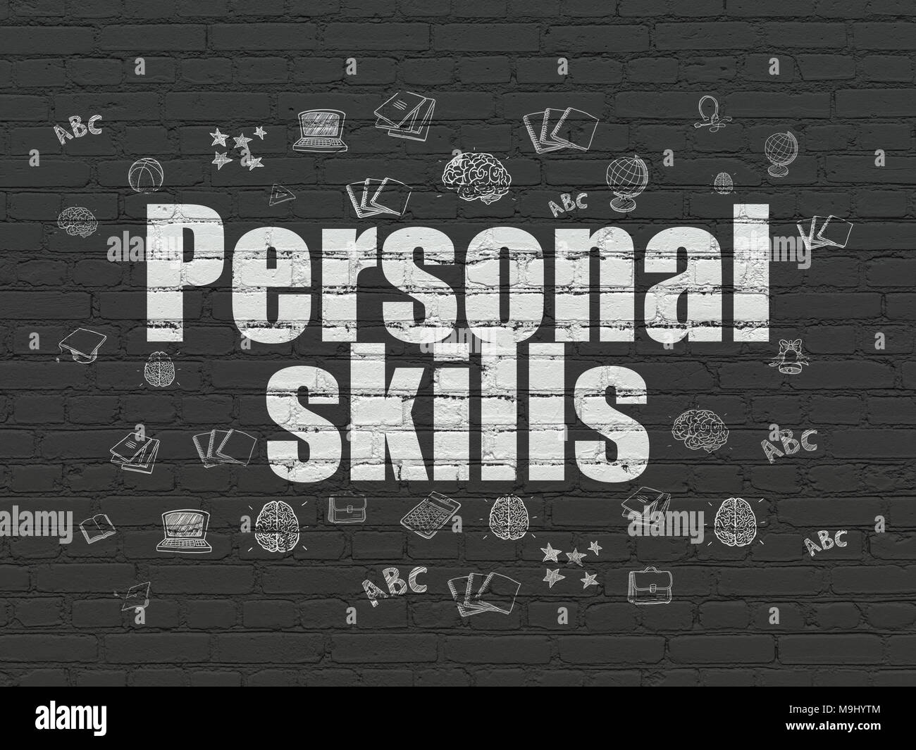 Education concept: Personal Skills on wall background Stock Photo - Alamy