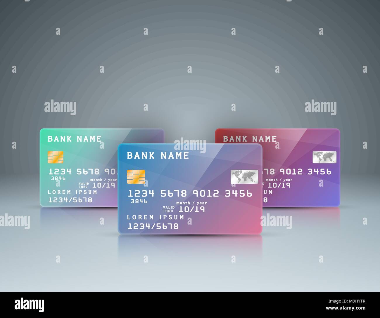 Bank card - realistic Business infographic Stock Vector Image & Art - Alamy