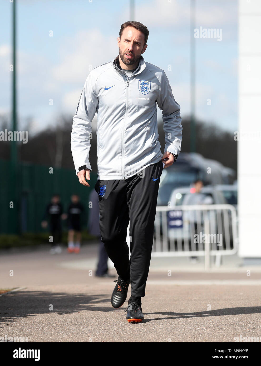 England Manager Gareth Southgate during a training session at Enfield ...